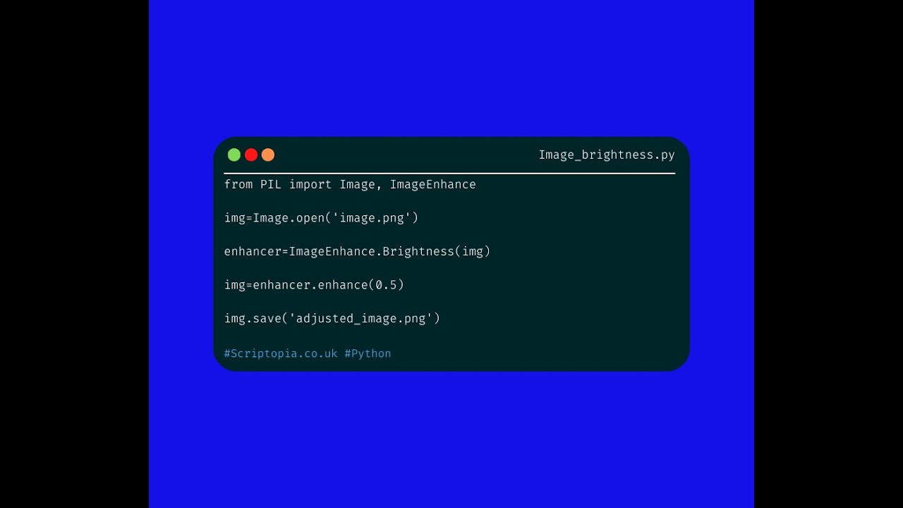 Python PIL - Adjust brightness of an image