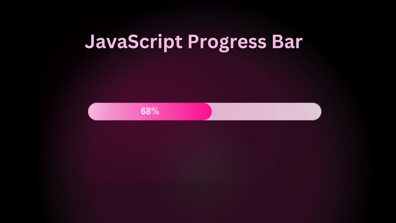 JavaScript Progress Bar | JavaScript progress bar with percentage