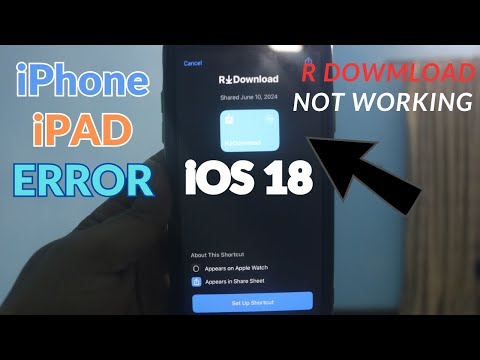How to Fix R Download Shortcut Not Working iOS 18 | Complete Guide | How to Solve R Download