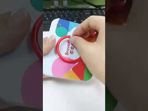 Eco-friendly paper materials kids learning flash cards with ring