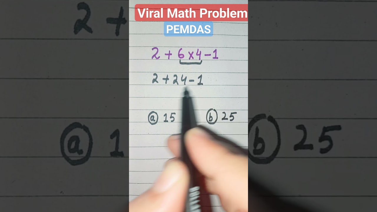 PEMDAS Math Problem | Algebra Fundamentals #math #shorts #math #mathtricks