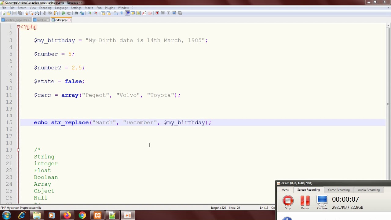 19. PHP TUTORIAL - Int function and casting