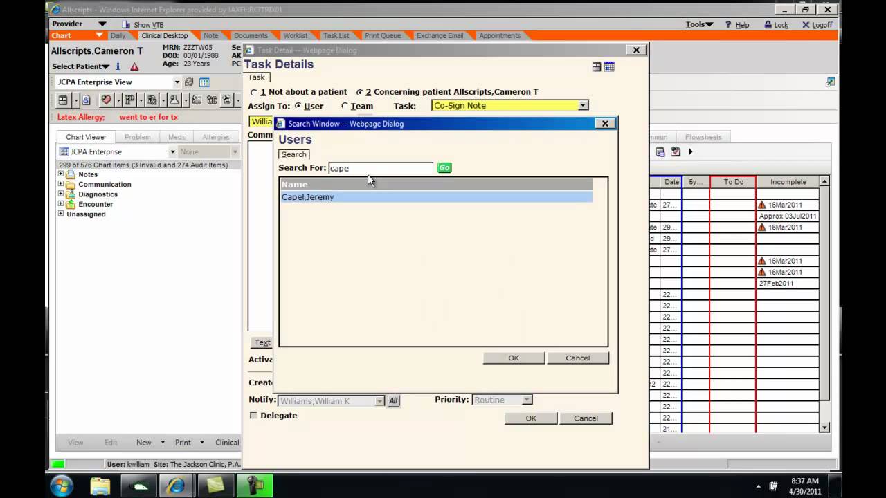 Allscripts Training - Nurse Practitioner Forwarding Note to Supervising Provider