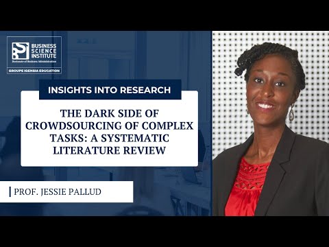 The Dark Side of Crowdsourcing of Complex Tasks - Pr Jessie Pallud