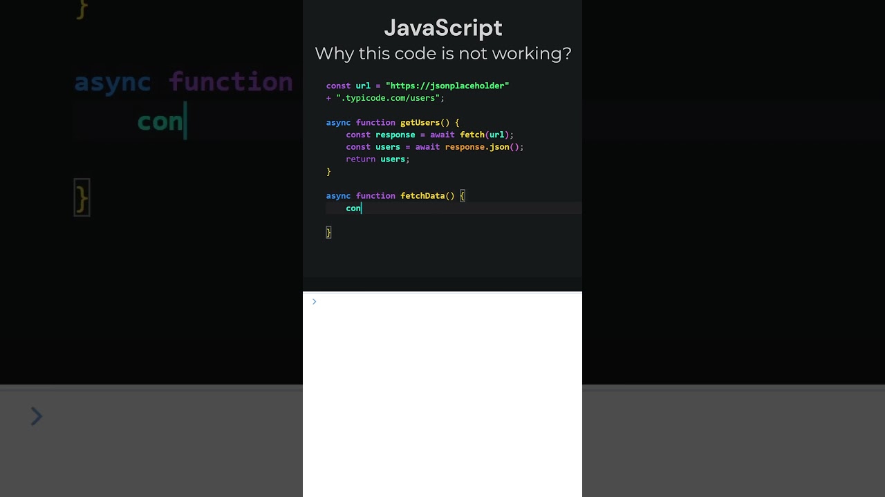 JavaScript: Why this code is not working?