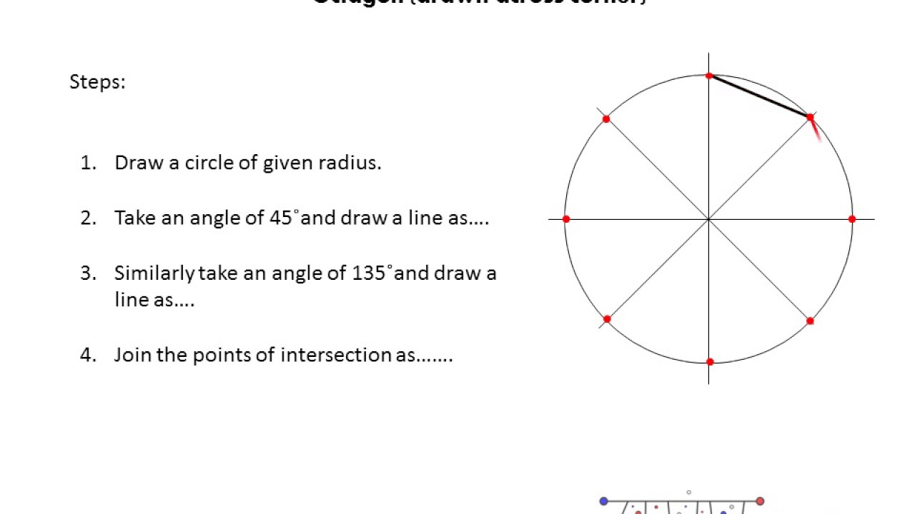 Engineering Drawing Tutorials Plane Geometrical construction octagon   YouTube