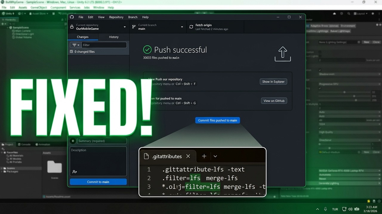 How to Upload LARGE Unity Projects to GitHub (Git LFS Tutorial)