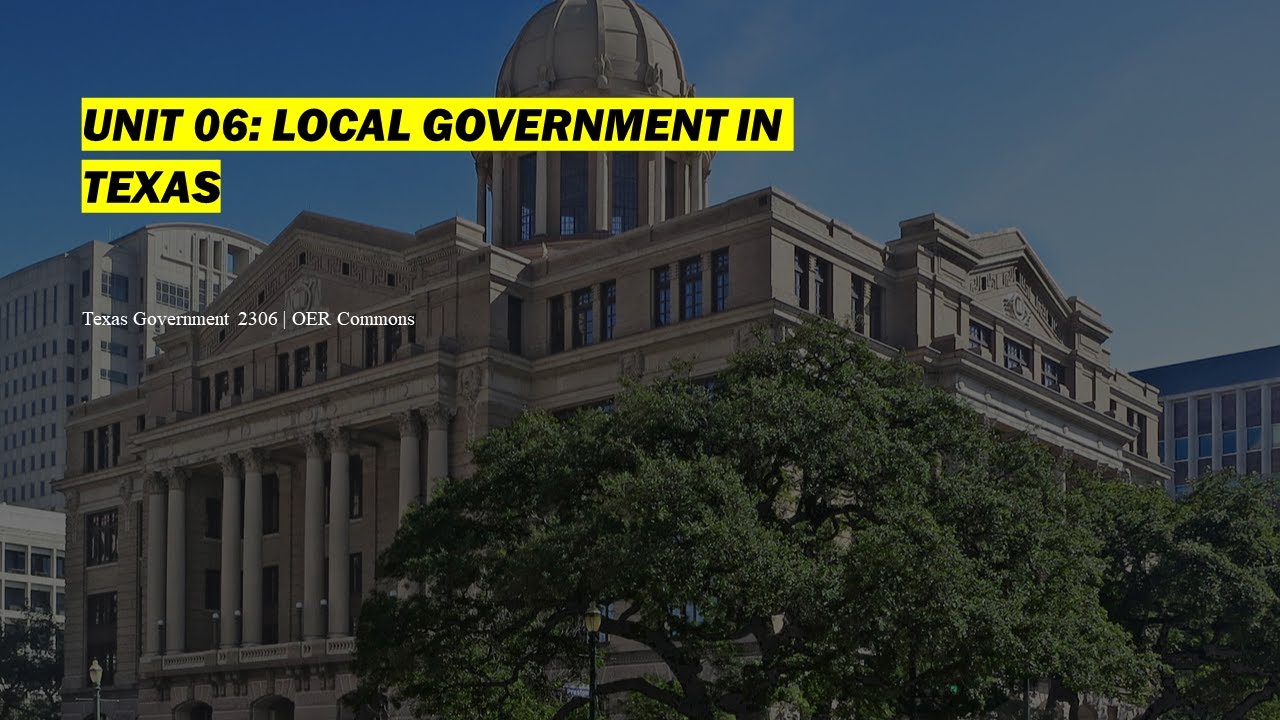 Understanding Local Government in Texas: Structure, Function, and ...