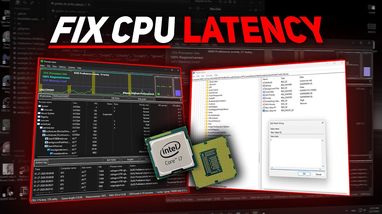 Best CPU Optimization for Gaming in 2026 (CMD, Registry, Process Lasso, Low Latency Guide)