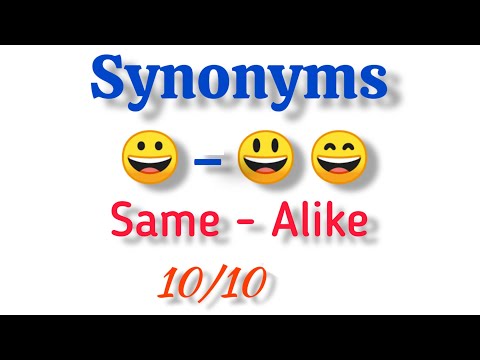 Synonyms || synonyms in english