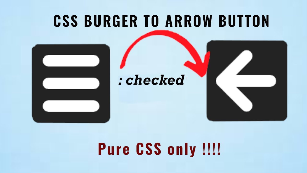 Hamburger Button to Arrow Button | CSS Animation