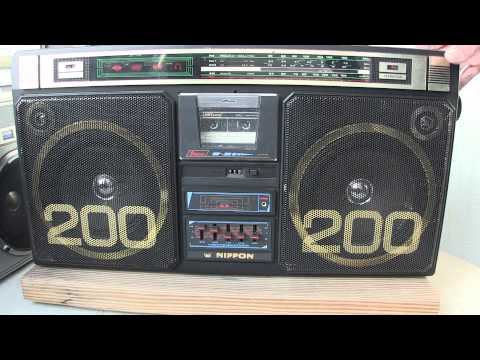 Nippon Model FS-2215 200 Stereo Cassette AM-FM SW1 SW2 Line in out Radio Recorder Boombox