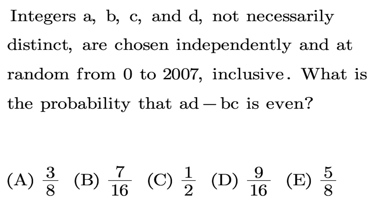 American Math Competition 12A | 2007 Problem 12 | Probability