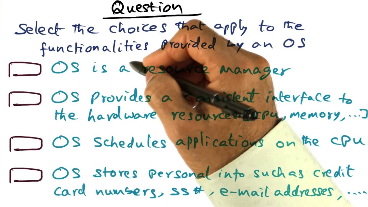 OS Functionalities Quiz - Georgia Tech - Advanced Operating Systems