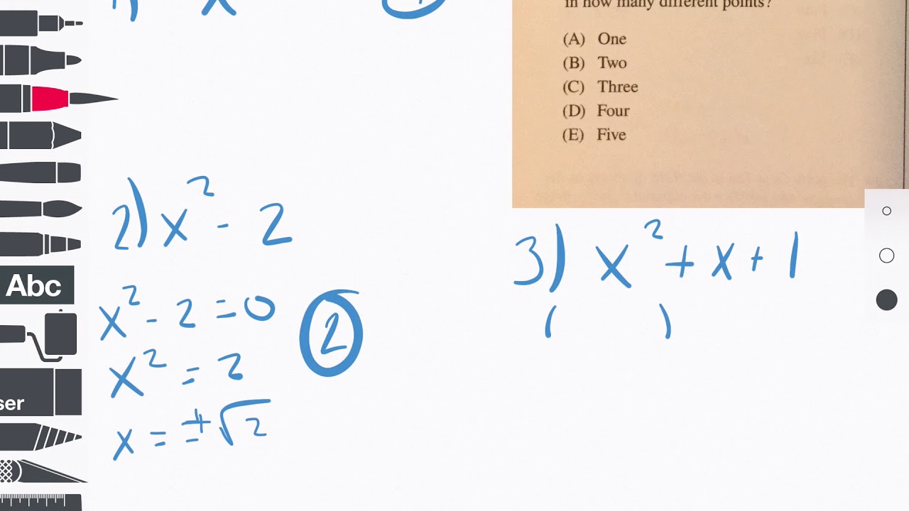 Question 52 PreCalculus CLEP study guide