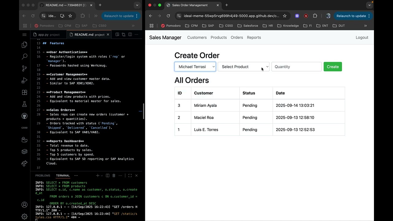CS50 Final Project – Sales Order Management System