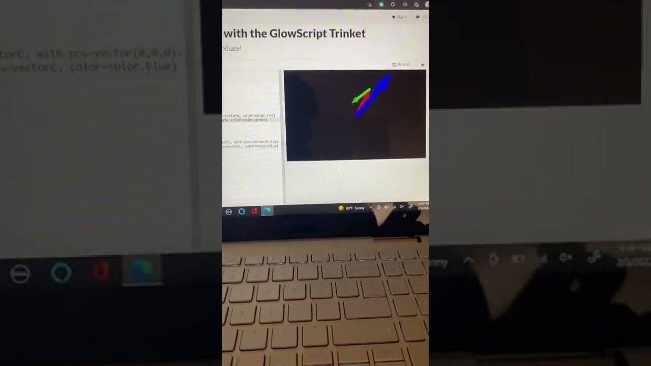 Adding vectors with VPython 2