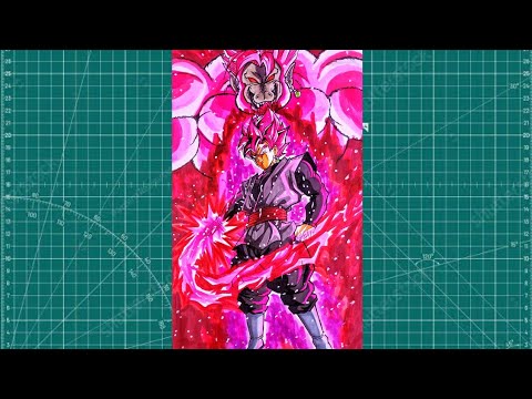 Drawing Goku Black SSj Rose with great Ape Oozaru🔥[Dragonball]