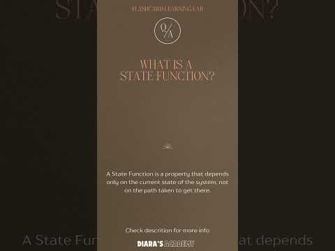 What is a State Function @Diarasacademy