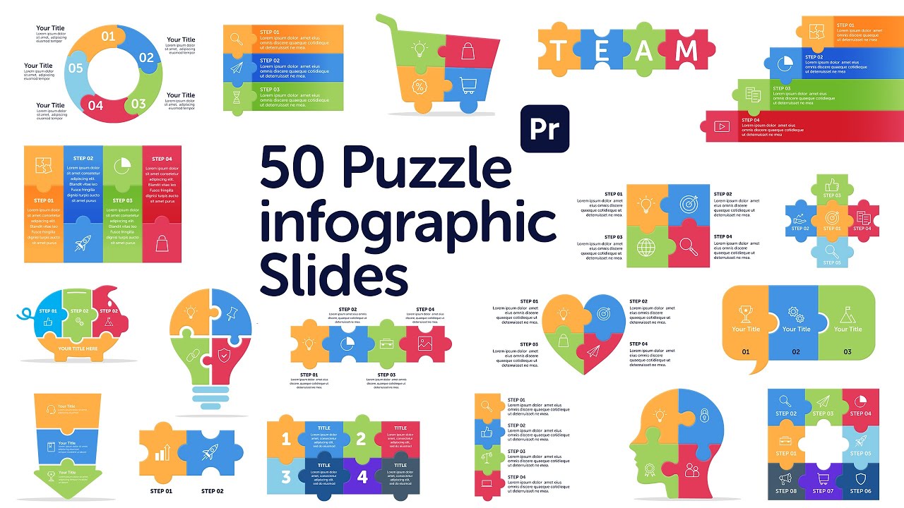 Puzzle Infographics Slides Premiere Pro Tutorial
