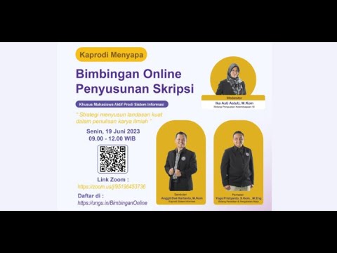 [Part 2] Kaprodi Menyapa: Bimbingan Online Penyusunan Skripsi