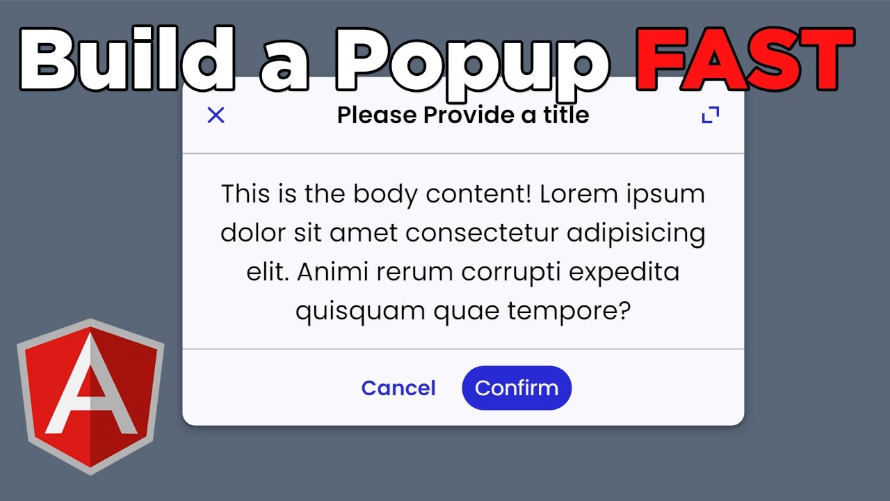 Angular 2025 Tutorial: Build a Draggable & Fullscreen Modal with CDK