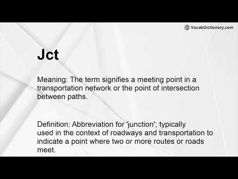 Jct Meaning
