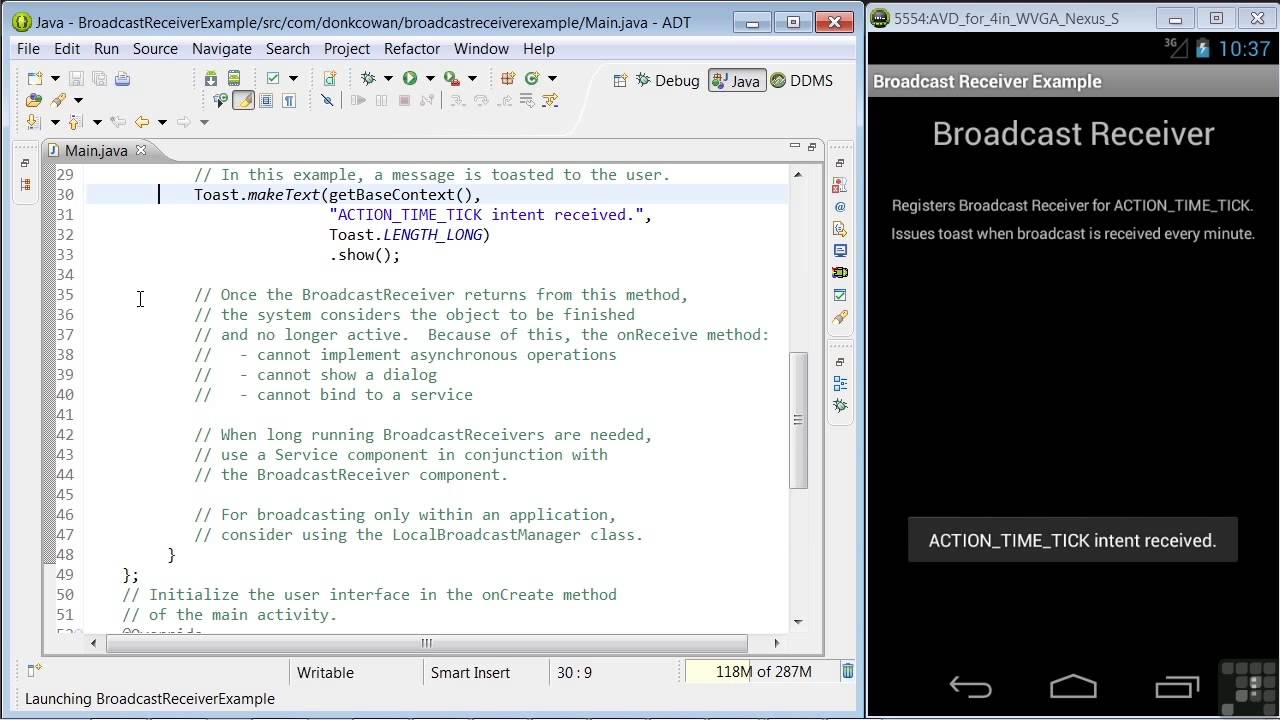 Android App Programming | Broadcast Receiver Concepts And Sample App