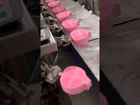 Pink IceCream Manufacturing Process #asmr #asmrsounds #satisfying #satisfyingvideo #smooth #relaxing