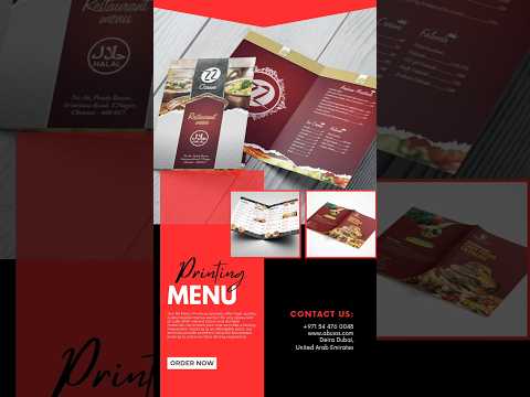 Abuxss-A5 Menu Printing with Best prices! ✨✅ 170 GSM Glossy Paper✅ 2 Side Printing ✅ Size: A5
