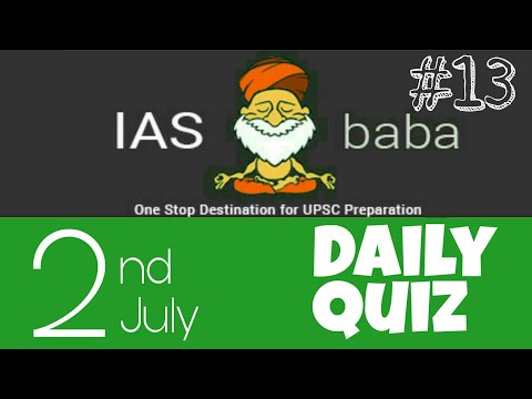 UPSC Quiz- 2019 : IASbaba’s Daily Current Affairs Quiz  [Day 13]