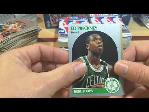 1990 - 1991 NBA Hoops Basketball 1/2 hobby box break, pulled some rookies!!