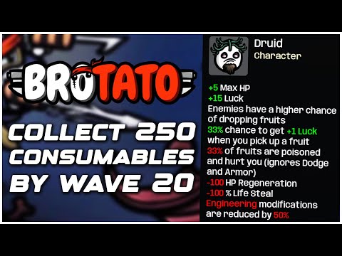 Brotato How to Collect 250 Consumables by the End of Wave 20 (Abyssal Terrors DLC)