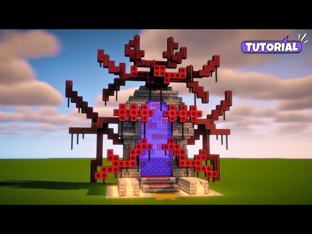 Red Nether Portal Design Minecraft Map