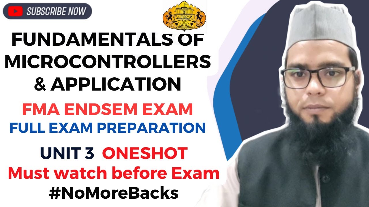 FMA Unit 3 | Full  ENDSEM Syllabus | 8051 Microcontroller