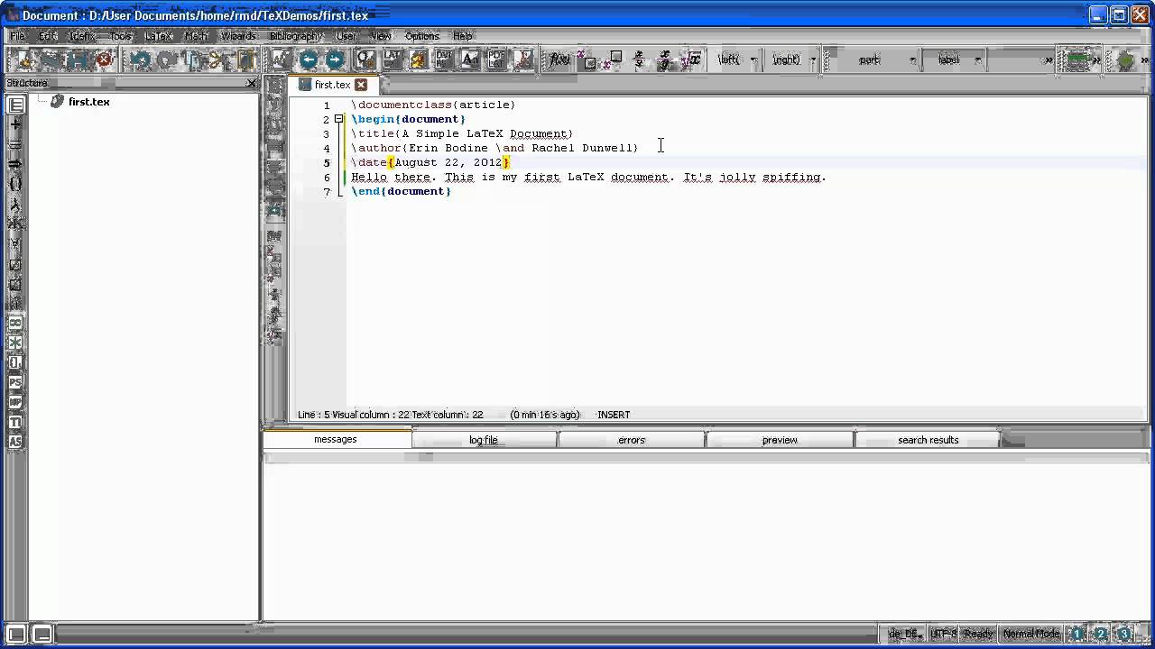 Getting Started with LaTeX 02 - Adding a Title