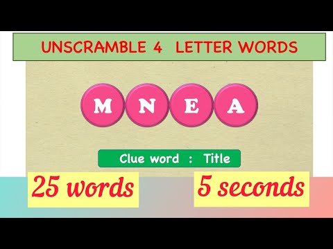 Guess the word | Unscramble the 4 letter words by clue word | Ep : 6 #guesstheword #scrambledword