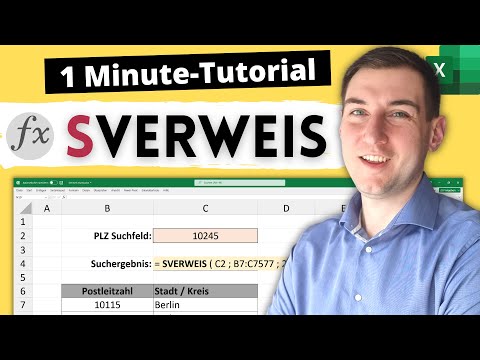 Excel SVERWEIS in nur 1 Minute einfach erklärt [Beispiel, Fehlermeldung #NV, Formel, Funktion]