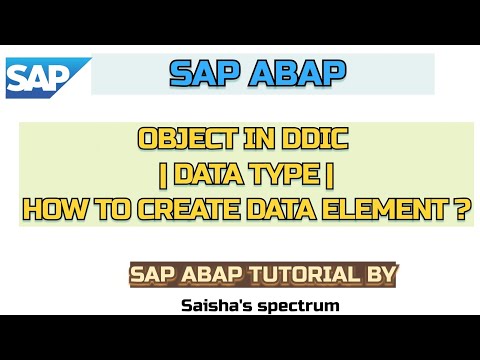 SAP ABAP - Data type object in DDIC #SAP #saplearning #abaptutorial#ytvideo #tutorial