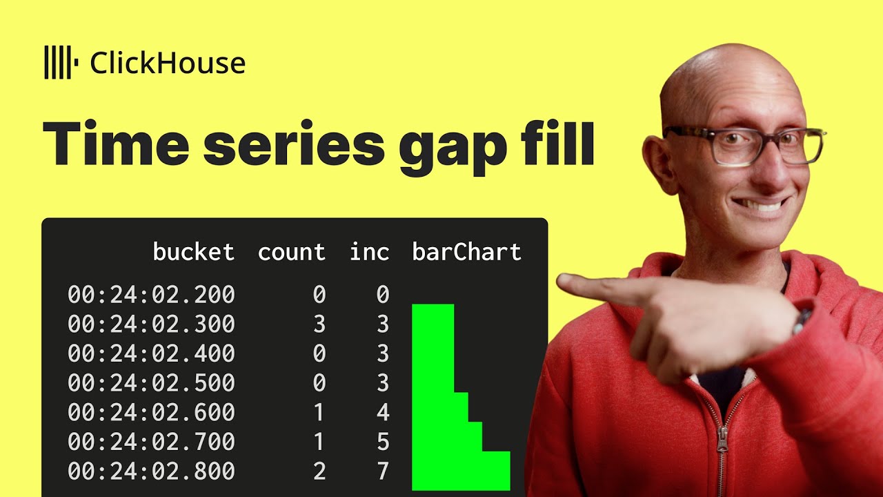 Filling gaps in time-series data with ClickHouse