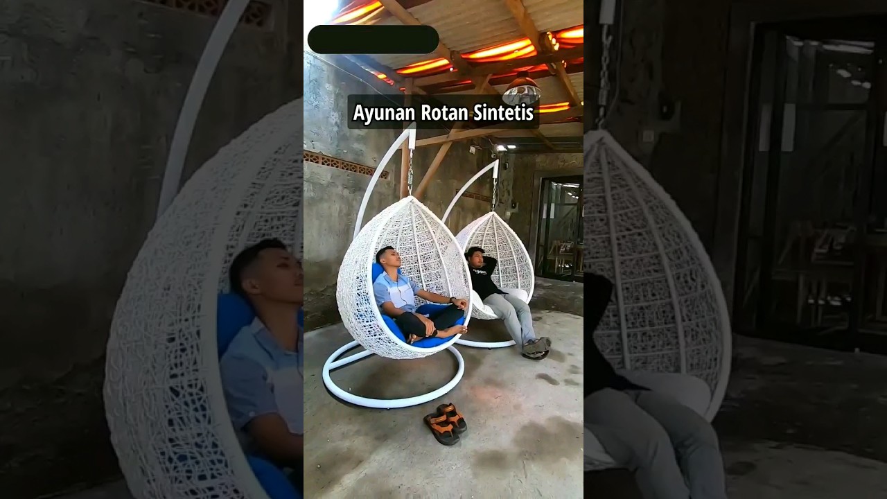 Ayunan Ternyaman Dari Rotan Sintetis #mebeljepara #furniturejepara #mebel #ayunan #nyaman #outdoors
