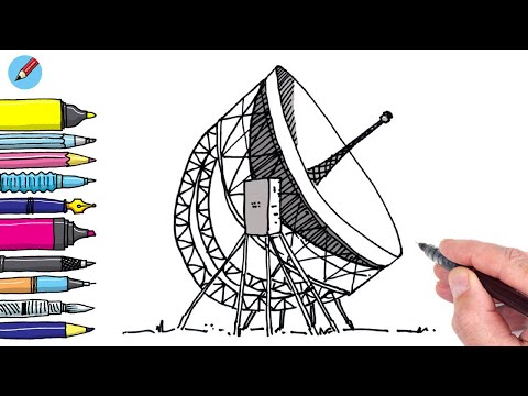 How to draw a Radio Telescope Real Easy – Jodrell Bank – Shoo Rayner