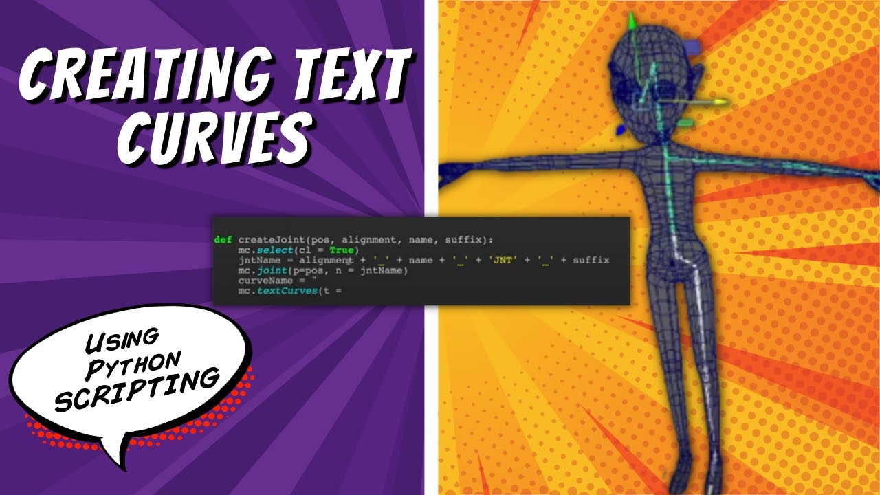 Creating Text Curves | Maya Python Rigging Tutorial