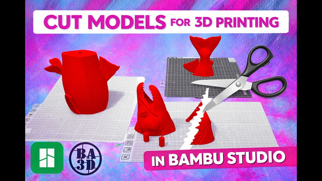 How to Cut Models for 3D Printing in Bambu Studio - Split Large Prints Easily!