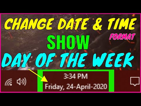 How to Show Day of Week in Windows 10 Taskbar Clock | change date and time in windows 10