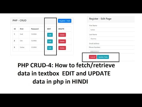 Learn PHP CRUD 4 How to edit and update data in php in HINDI - Mind Luster