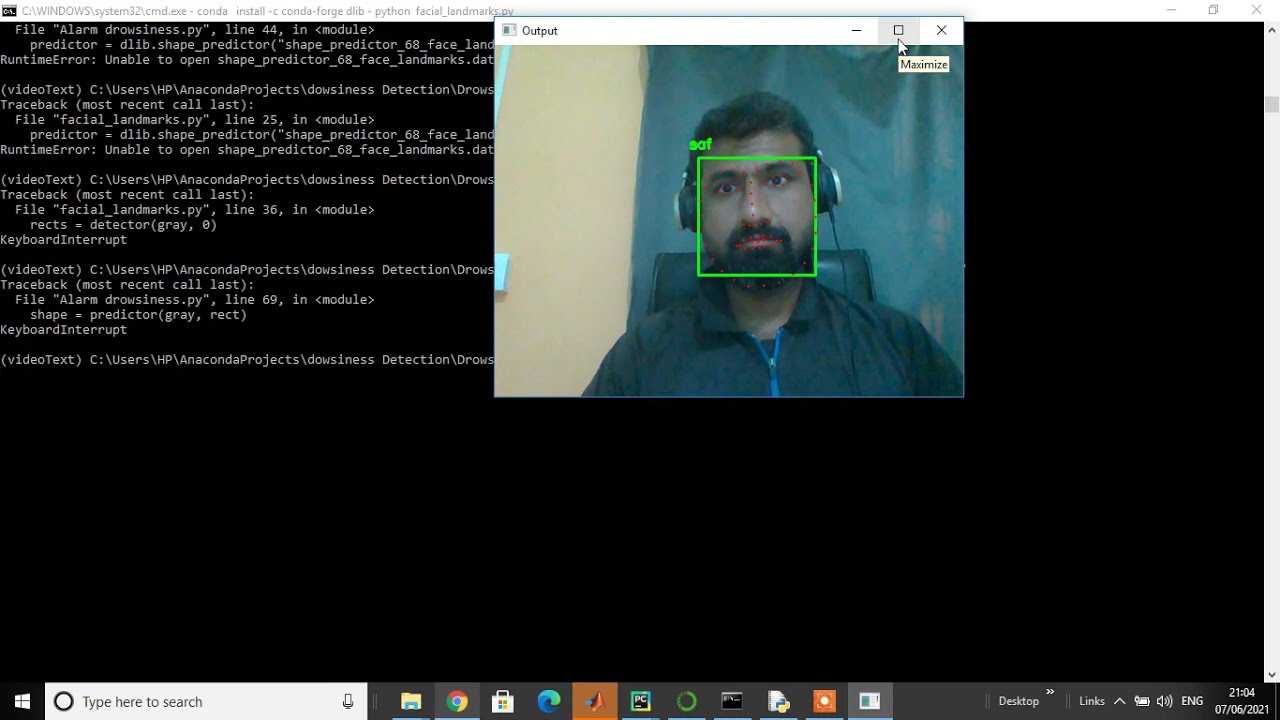 Real time driver drowsiness detection using a logistic-regression-based machine learning algorithm