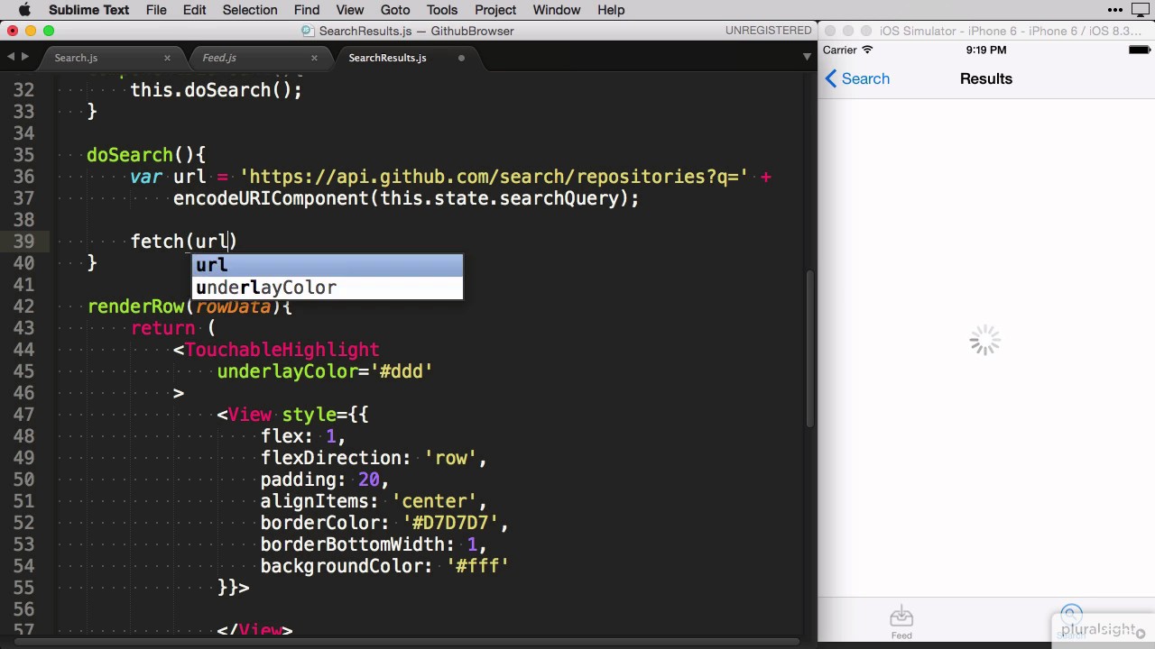 46   Calling Github Seach API with fetch