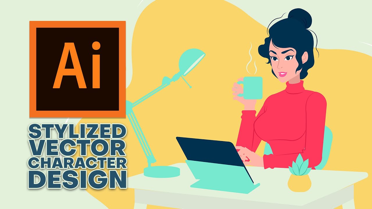 Illustrator Tutorials : 2D stylized flat vector Character Design using Adobe Illustrator CC