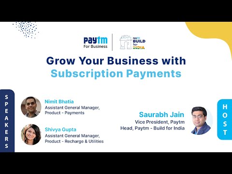 Grow Business with Paytm Subscription Payments- Paytm for Business